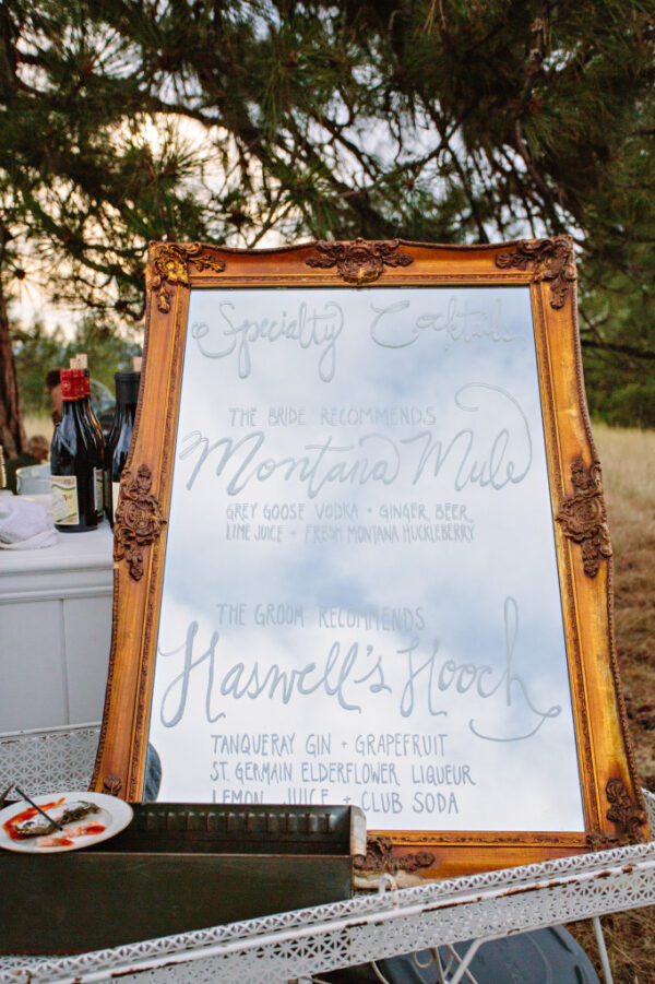 Handlettered wedding signs. - Glacier Park Weddings at Great Northern ...